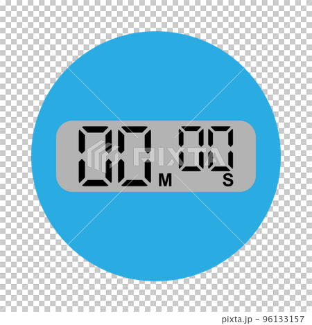 Simple round light blue kitchen timer - Stock Illustration [96133157 ...