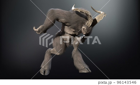 Baphomet mythical monster 3d renderのイラスト素材 [96143546] - PIXTA