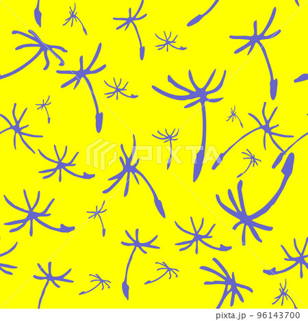 seamless abstract pattern of blue silhouettes...のイラスト素材 [96143700] - PIXTA