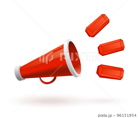Red Megaphoneのイラスト素材 [96151954] - PIXTA
