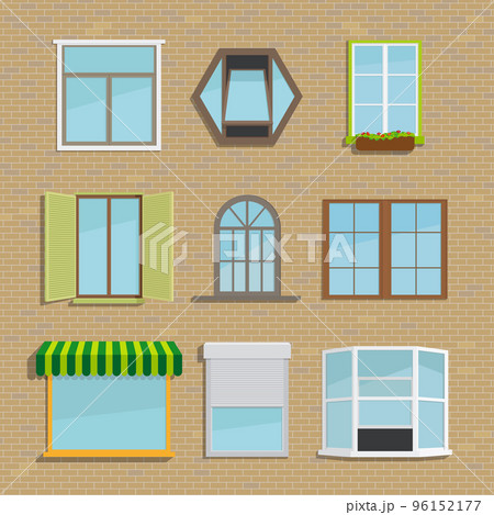 Set of icons different types windowsのイラスト素材 [96152177] - PIXTA