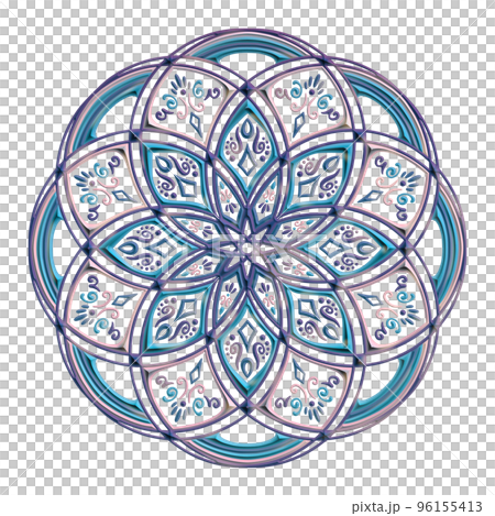 Mandala art (fancy, geometric, calligraphy) - Stock Illustration ...