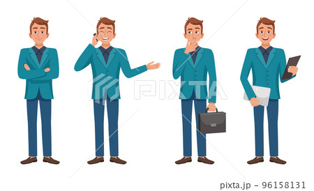 Smart Guy Character Setのイラスト素材 [96158131] - PIXTA