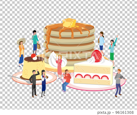 People who like sweets and sweet things - Stock Illustration [96161308 ...