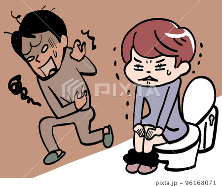 便秘と下痢の夫婦のイラスト素材 [96168071] - PIXTA