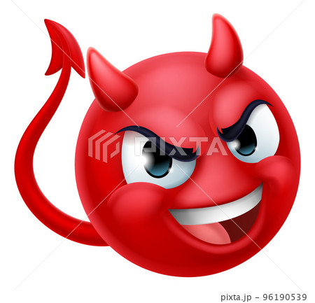 Devil Emoji Emoticon Man Face Cartoon Icon Mascotのイラスト素材 [96190539] - PIXTA