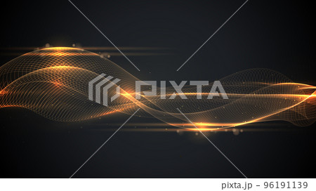 Abstract golden wave lines design elements with...のイラスト素材 [96191139] - PIXTA