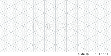 Isometric grid seamless pattern. Outline...のイラスト素材 [96217721] - PIXTA