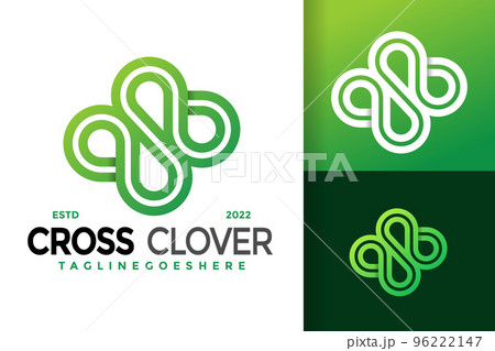 Cross Clover Logo Design, brand identity logos...のイラスト素材 [96222147] - PIXTA
