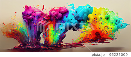 abstract background with burst of colorsのイラスト素材 [96225009] - PIXTA