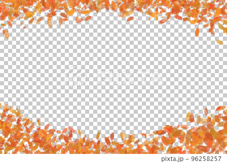 Autumn leaves fallen leaf frame - Stock Illustration [96258257] - PIXTA
