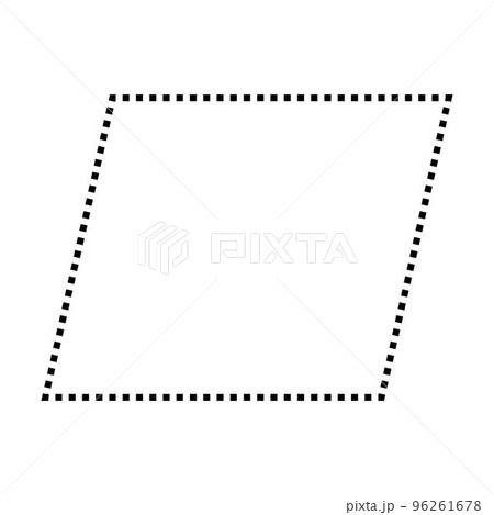Parallelogram symbol dotted shape vector icon...のイラスト素材 [96261678] - PIXTA