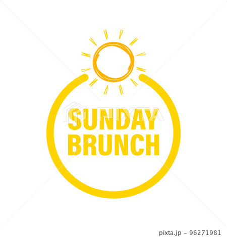 Sunday brunch sign, label. Vector stock...のイラスト素材 [96271981] - PIXTA