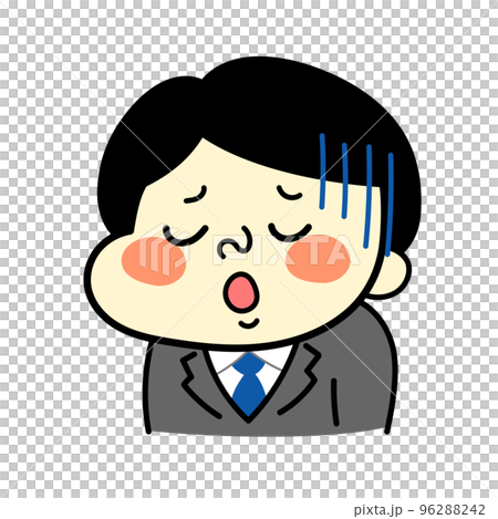 残念な表情のコミカルな男性キャラクターイラスト素材 ビジネスのイラスト素材 [96288242] - PIXTA