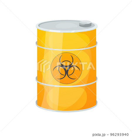 Metal yellow barrel toxic, dangerous sign in...のイラスト素材 [96293940] - PIXTA