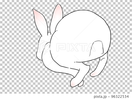 Running rabbit back view - Stock Illustration [96322534] - PIXTA