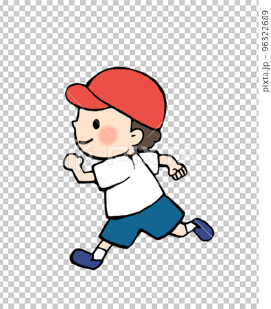 体操服で走る男の子のイラストのイラスト素材 [96322689] - PIXTA