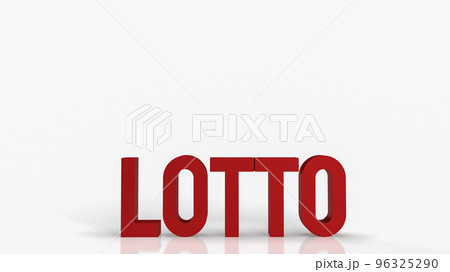 The red lotto on white background image 3d...のイラスト素材 [96325290] - PIXTA