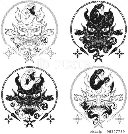 Ancient Japanese Demon Art