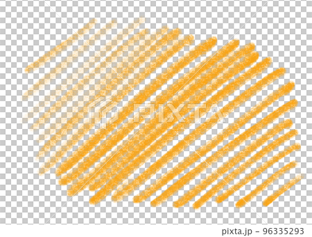 Pencil line scribble doodle in yellow orange... - Stock Illustration ...