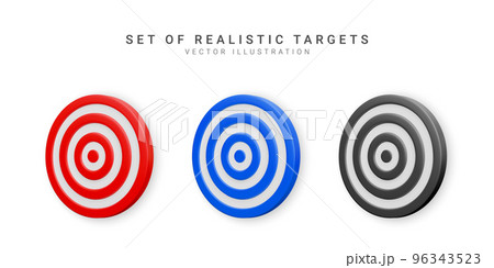 Set of realistic targets. Targets for shooting...のイラスト素材 [96343523] - PIXTA