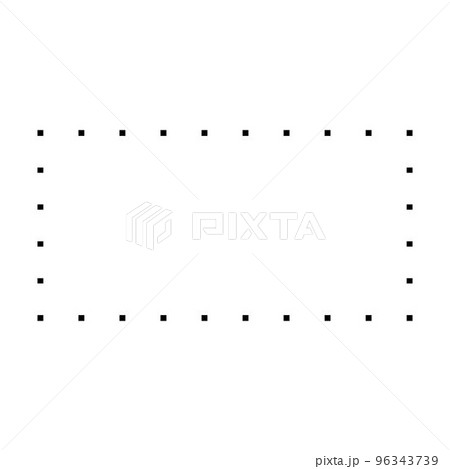 Rectangle shape dotted icon vector symbol for...のイラスト素材 [96343739] - PIXTA