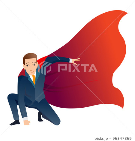 Businessman superhero character. Office worker...のイラスト素材 [96347869] - PIXTA
