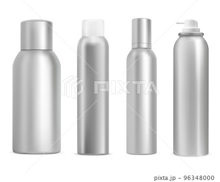 Metal aerosol can mockup. Deodorant spray bottleのイラスト素材 [96348000] - PIXTA