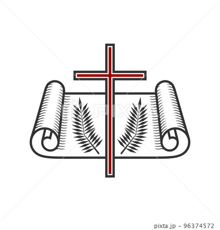 Scroll Christian Cross