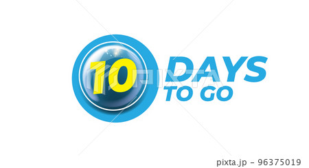Ten days to go countdown blue modern horizontal...のイラスト素材 [96375019 ...