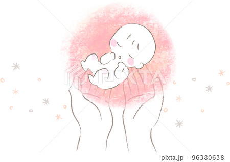 赤ちゃんが生まれる 授かる イメージ2のイラスト素材 [96380638] - PIXTA