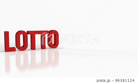 The red lotto on white background image 3d...のイラスト素材 [96381124] - PIXTA