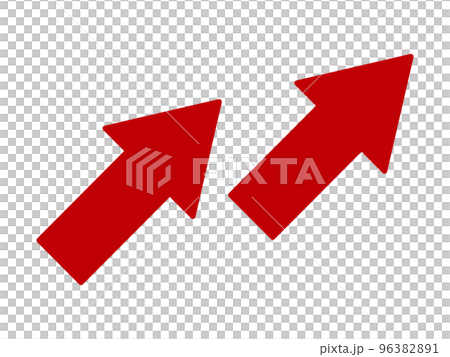 Two uphill red arrows illustration material - Stock Illustration ...