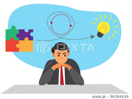 Rethink or think again to make change for...のイラスト素材 [96384636] - PIXTA