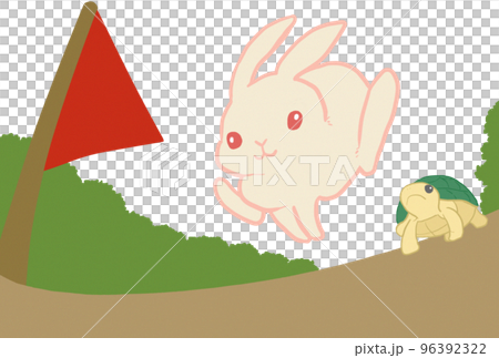 Rabbit and tortoise - Stock Illustration [96392322] - PIXTA