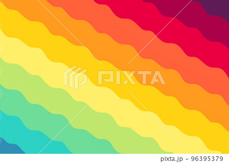 Abstract Colorful Rainbow Gradient Hand Drawn...のイラスト素材 [96395379] - PIXTA