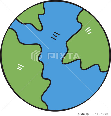 Hand Drawn earth illustrationのイラスト素材 [96407956] - PIXTA