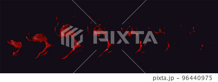 Blood splash animation set on black backgroundのイラスト素材 [96440975] - PIXTA