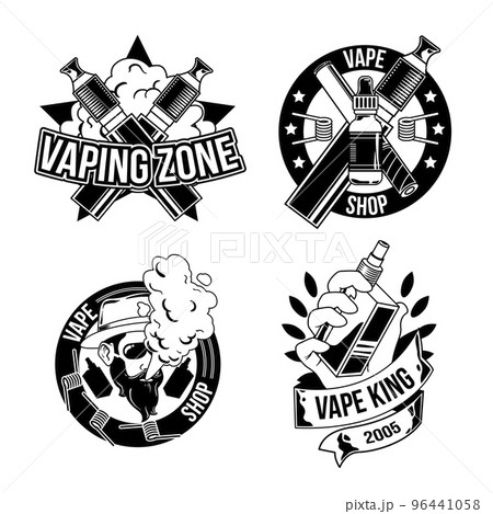 Set of vintage vape's emblems, labels, badges,...のイラスト素材 [96441058] - PIXTA