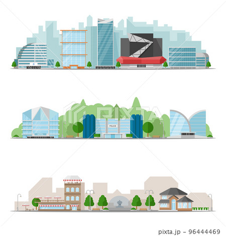 Big City Skylines Banner Setのイラスト素材 [96444469] - PIXTA