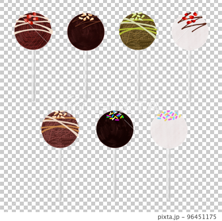 Valentine Chocolate Pop Set - Stock Illustration [96451175] - PIXTA