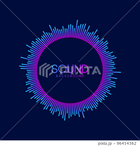 Circle sound wave visualisation. Music player...のイラスト素材 [96454362] - PIXTA