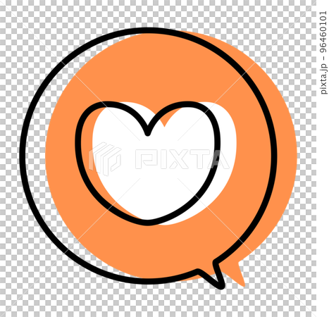 Pop balloon icon heart - Stock Illustration [96460101] - PIXTA