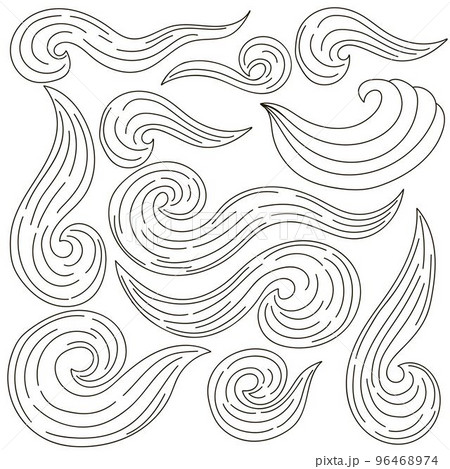 Monochrome Illustrations in hand draw styleのイラスト素材 [96468974] - PIXTA