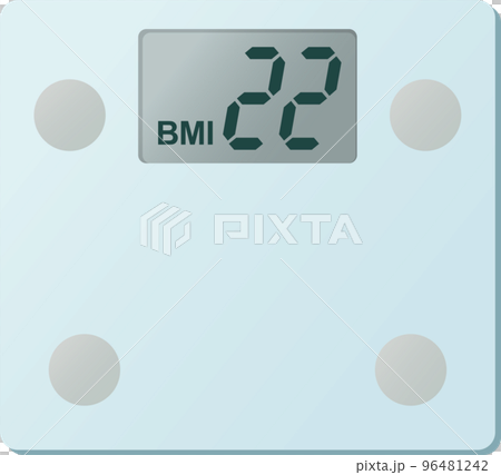 デジタル体重計BMI22表示のベクターイラストのイラスト素材 [96481242] - PIXTA