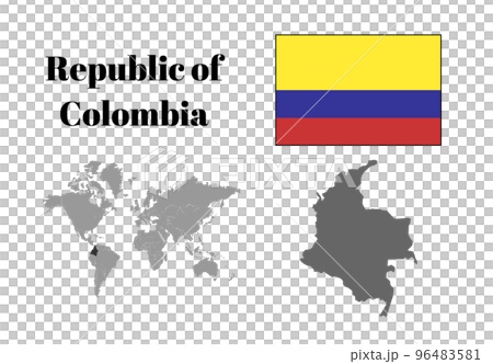 Colombia flag/map/territory - Stock Illustration [96483581] - PIXTA