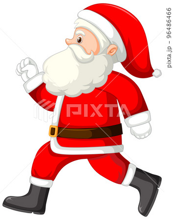 Santa Running Clipart