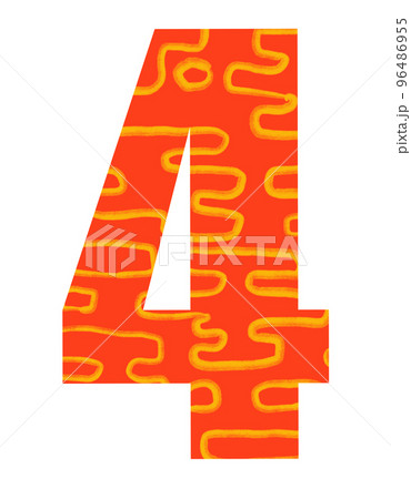 Set of red and gold pattern welath luck number...のイラスト素材 [96486955] - PIXTA