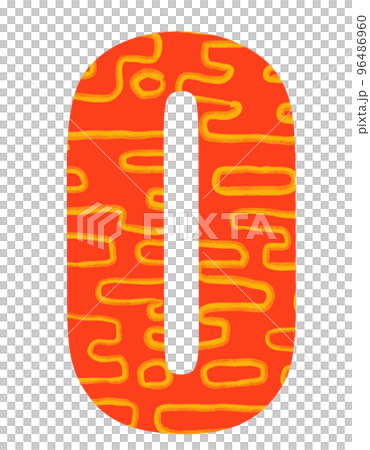 Set of red and gold pattern welath luck number... - Stock Illustration ...