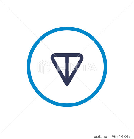 Toncoin (TON) coin icon isolated on white...のイラスト素材 [96514847] - PIXTA